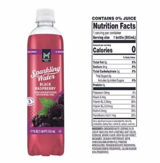 Member's Mark Sparkling Water Variety Pack, 17 fl. oz., 24 pk.– Brands For Less USA