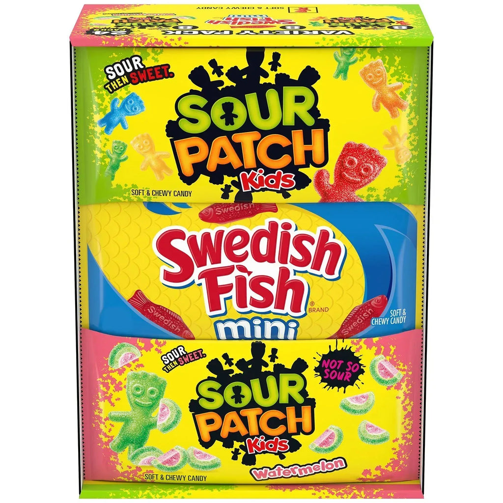 Dulces variados SOUR PATCH KIDS & SWEDISH FISH, 2 oz, paquete de 2 ...