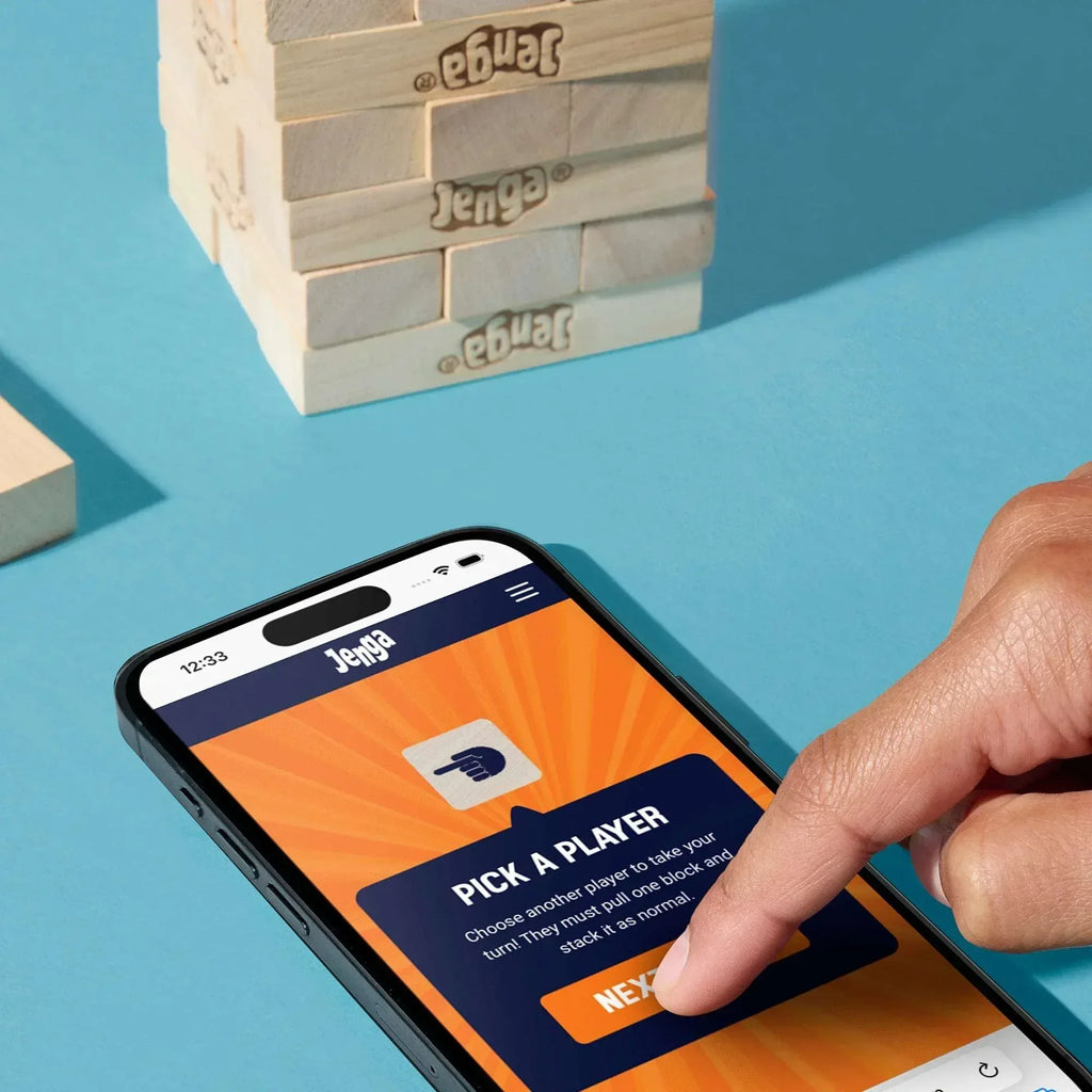 Juego oficial de Jenga de Hasbro Games con dado digital, juego de fies ...