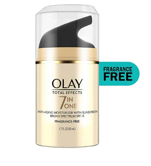 Olay Total Effects Face Moisturizer SPF 15, Fragrance-Free, 3.4 oz ...