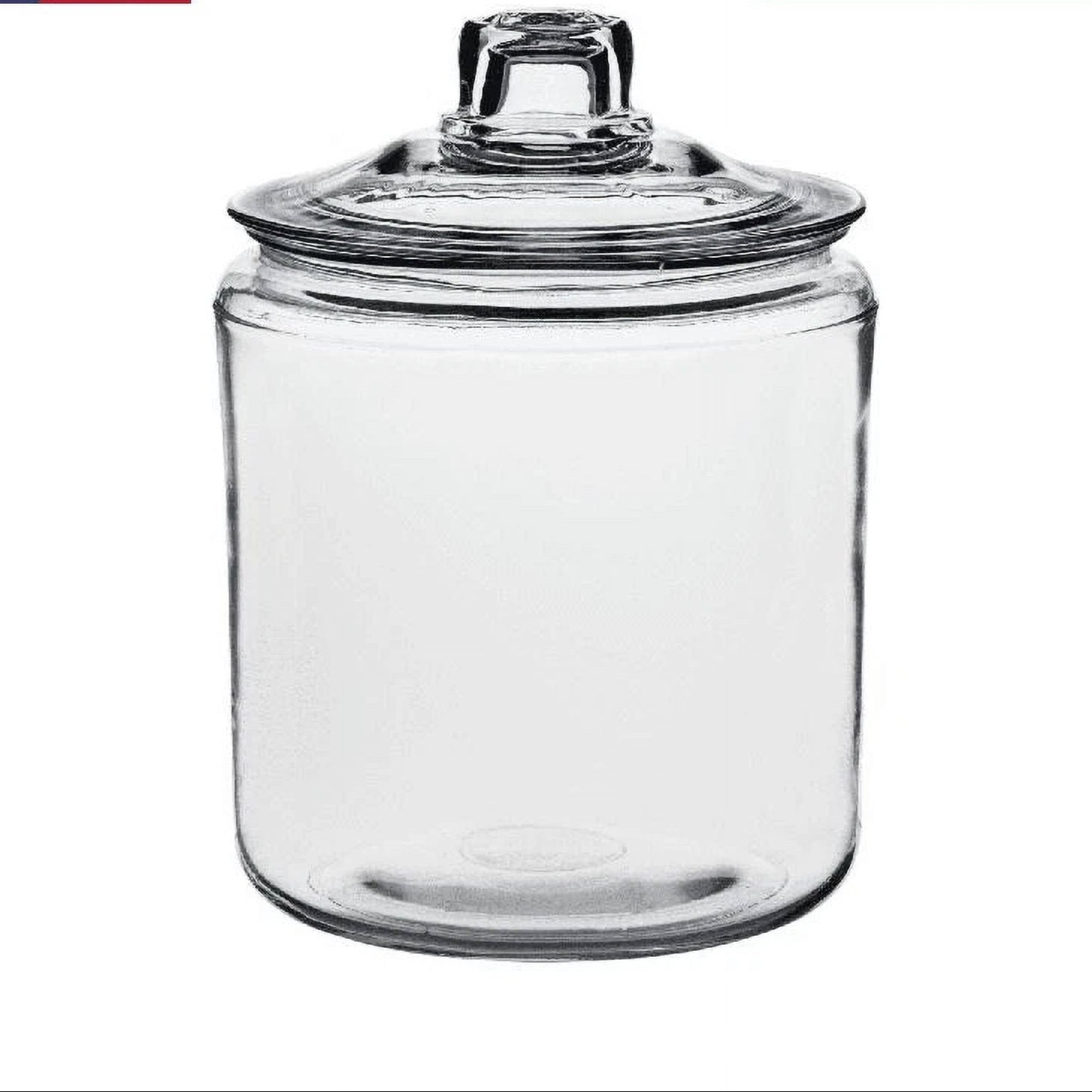 1 Gallon Heritage Hill Glass Jar Wide Mouth Food Storage Canister With ...