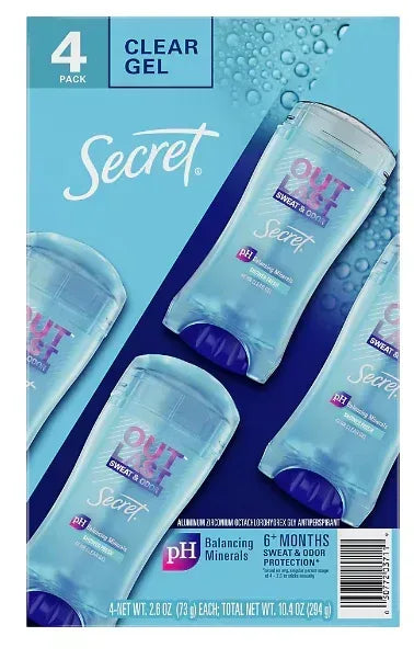 Secret Outlast Clear Gel Antiperspirant Deodorant, Shower Fresh Scent ...