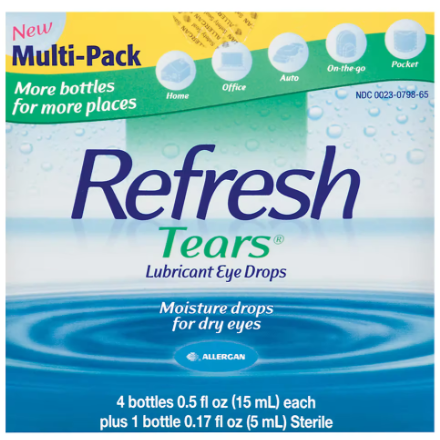 Refresh Tears Lubricant Eye Drops Multipack, 4 ct./0.5 fl. oz. with St ...