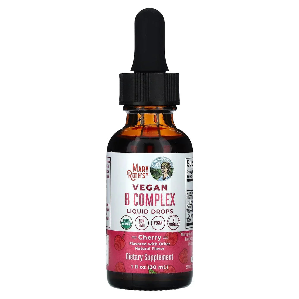 MaryRuth's, Vegan B Complex Liquid Drops, Cherry, 1 fl oz (30 ml ...