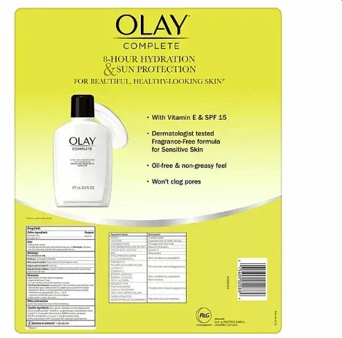 Olay Complete Sensitive Moisturizer with SPF15, 6 oz., 2 ct.– Brands ...