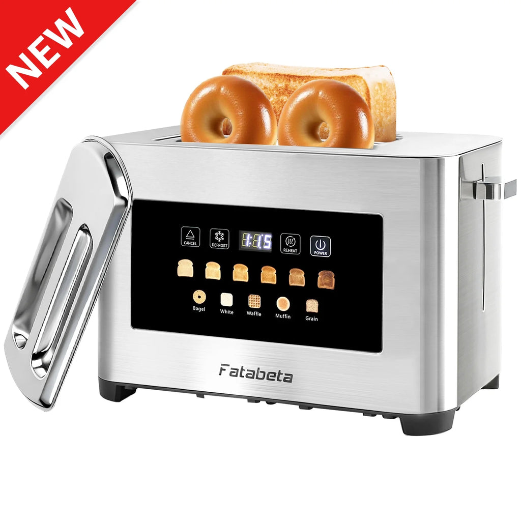 Fatabeta Toaster, 2 Slice Toaster with Dust Cover, Wide Slot for Bagel ...
