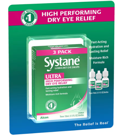 Systane Ultra Lubrication Eye Drops, 3 pk./10mL– Brands For Less USA