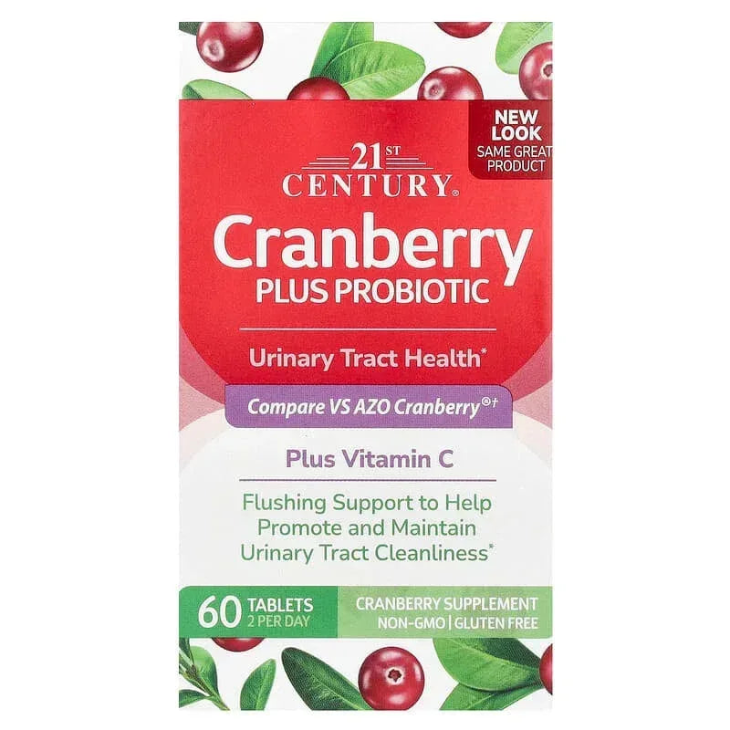 21st Century, Cranberry Plus Probiotic, 60 Tablets– Brands For Less USA