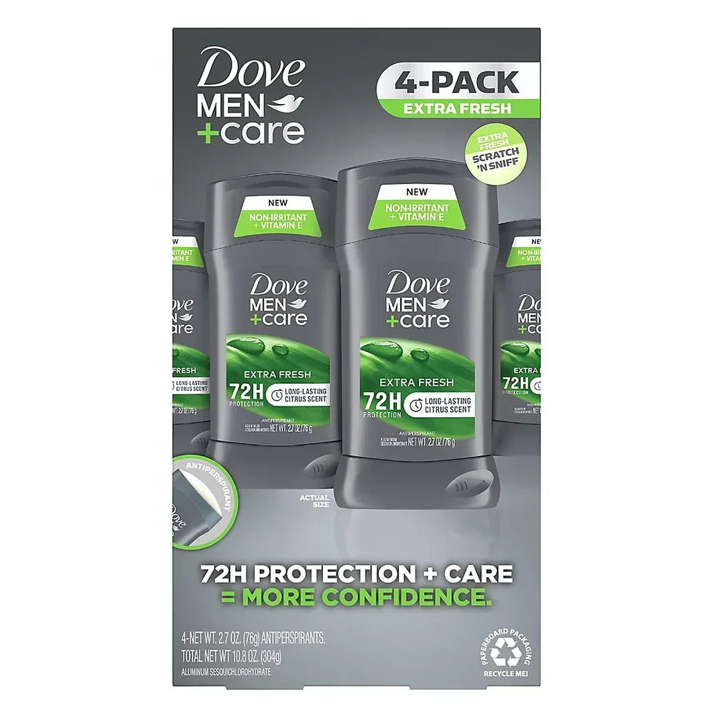 Dove Men+Care Antiperspirant Deodorant Extra Fresh, 4 pk./2.7 oz ...