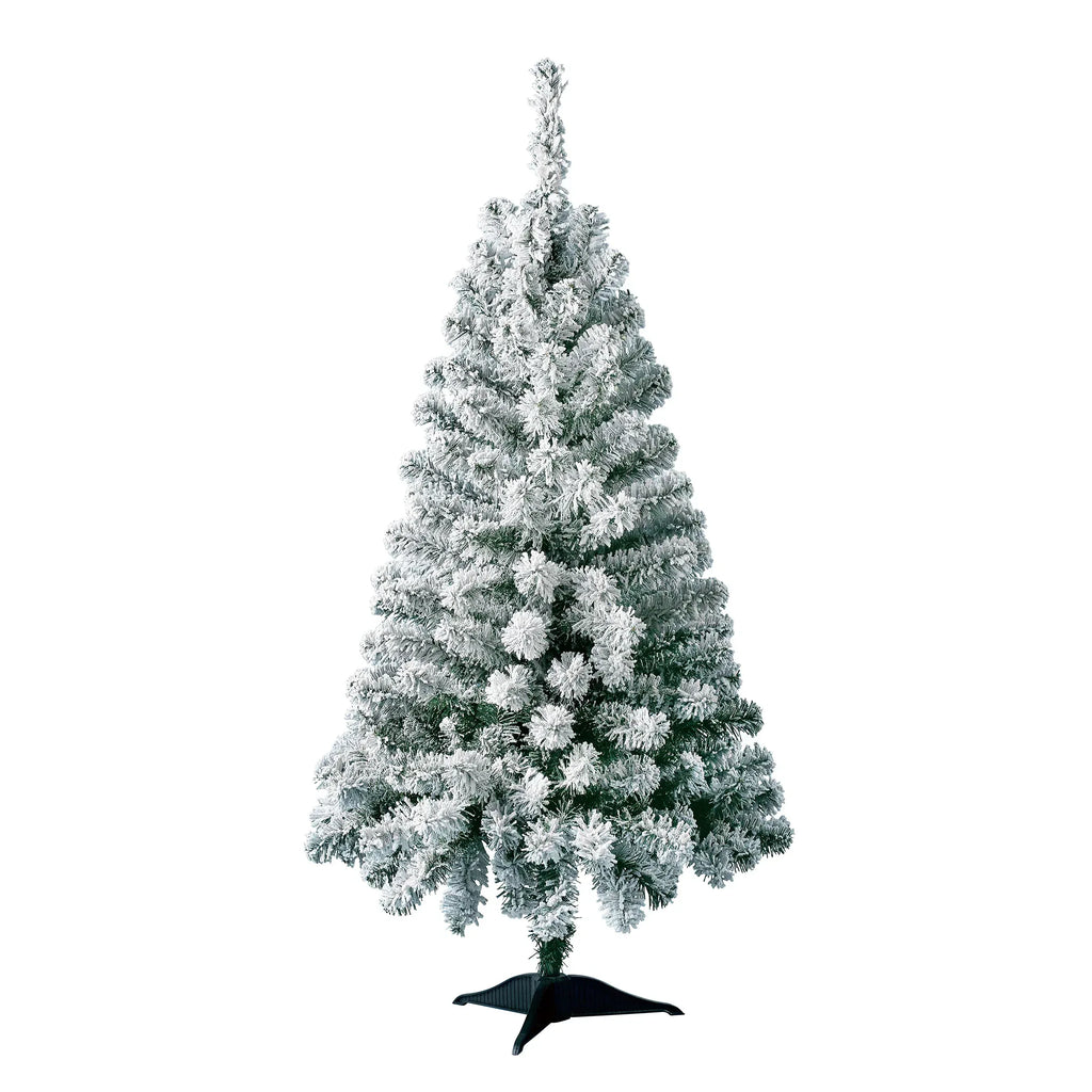 24 in Pre-Lit Cooper Flocked Spruce Artificial Christmas Tree with 35 ...