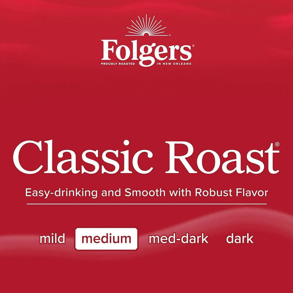 Folgers Classic Roast, Medium Roast Coffee, Keurig K Cup Pods, 48 Coun ...