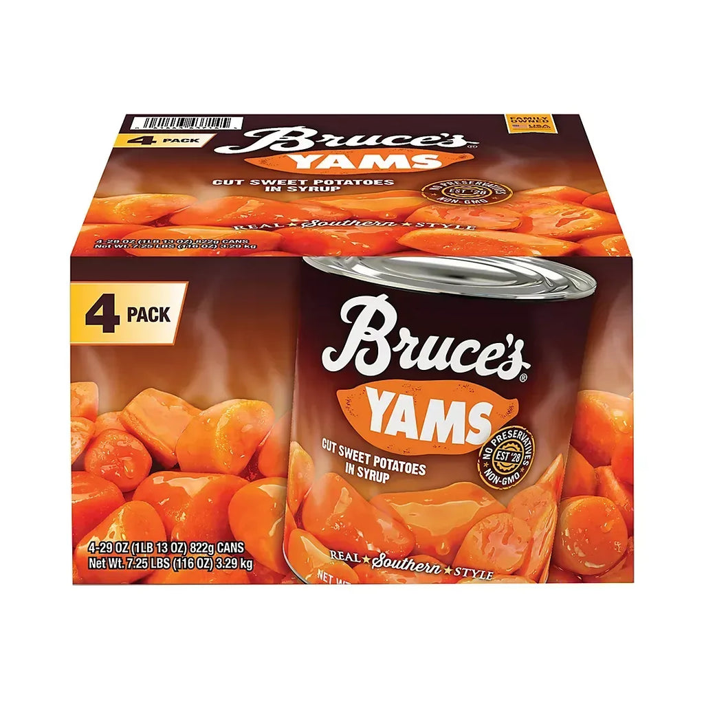 Bruce's Cut Yams Sweet Potatoes In Syrup, 4 pk./29 oz.– Brands For Less USA