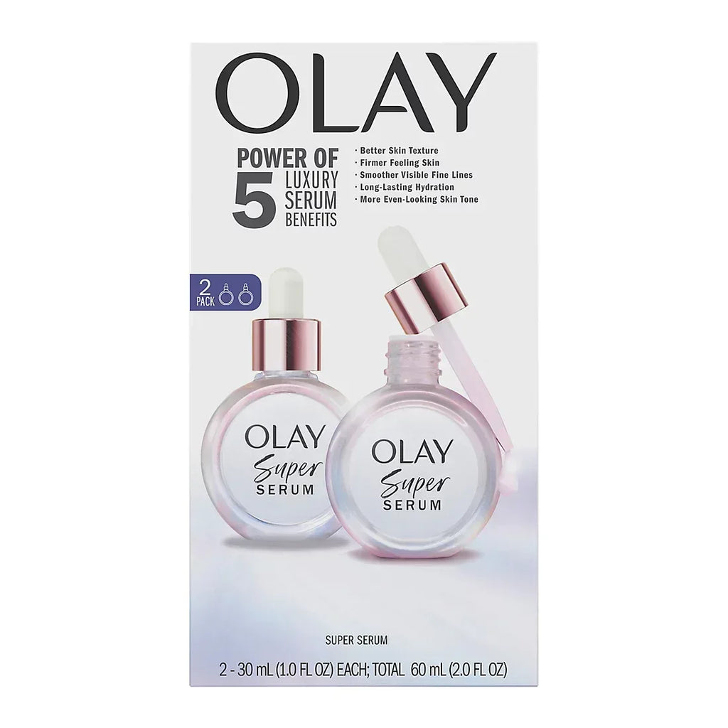 Olay Super Serum 60 mL, Bottles, 2 pk./1.0 fl. oz.– Brands For Less USA