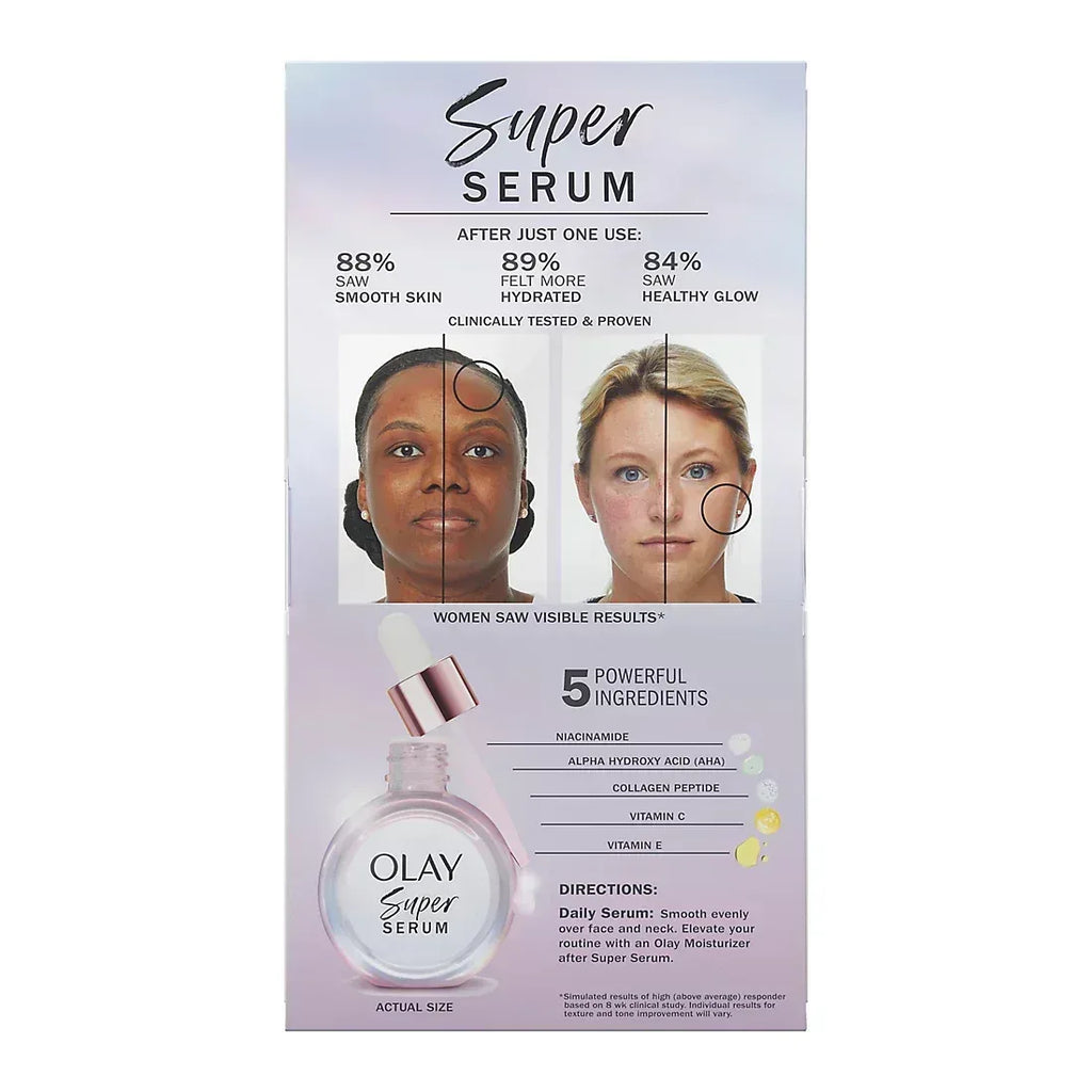Olay Super Serum 60 mL, Bottles, 2 pk./1.0 fl. oz.– Brands For Less USA