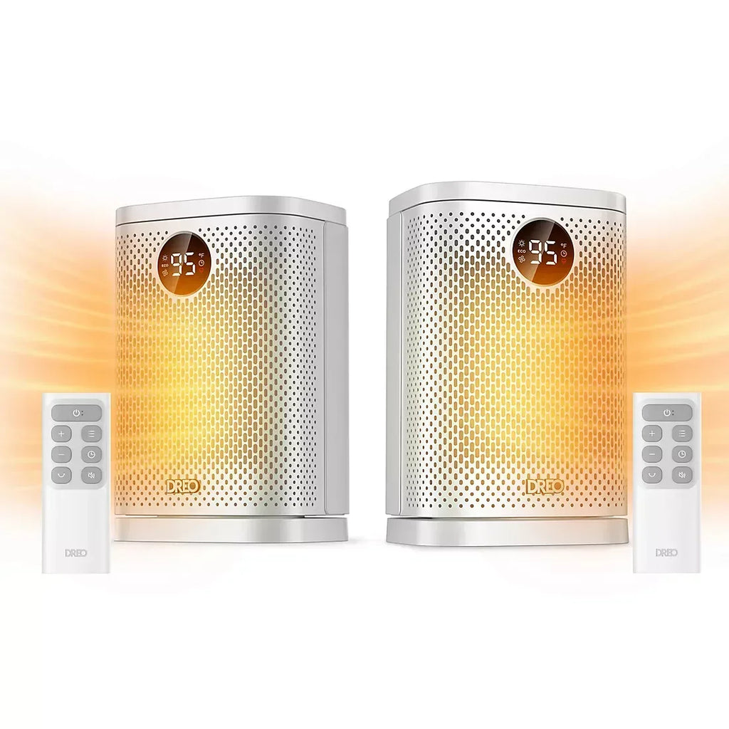 DREO 10" Atom Core Ceramic Space Heaters with Oscillation 2 pk.– Brands ...