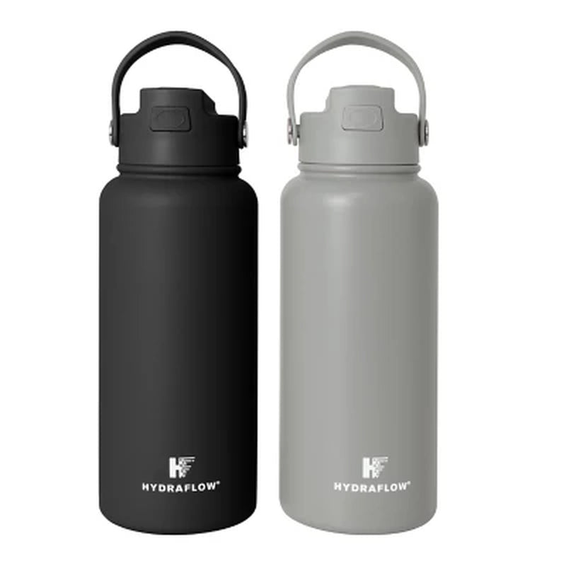 Hydraflow 34-Oz. Hybrid Double Wall Stainless Steel Bottle , 2 Pack (A ...