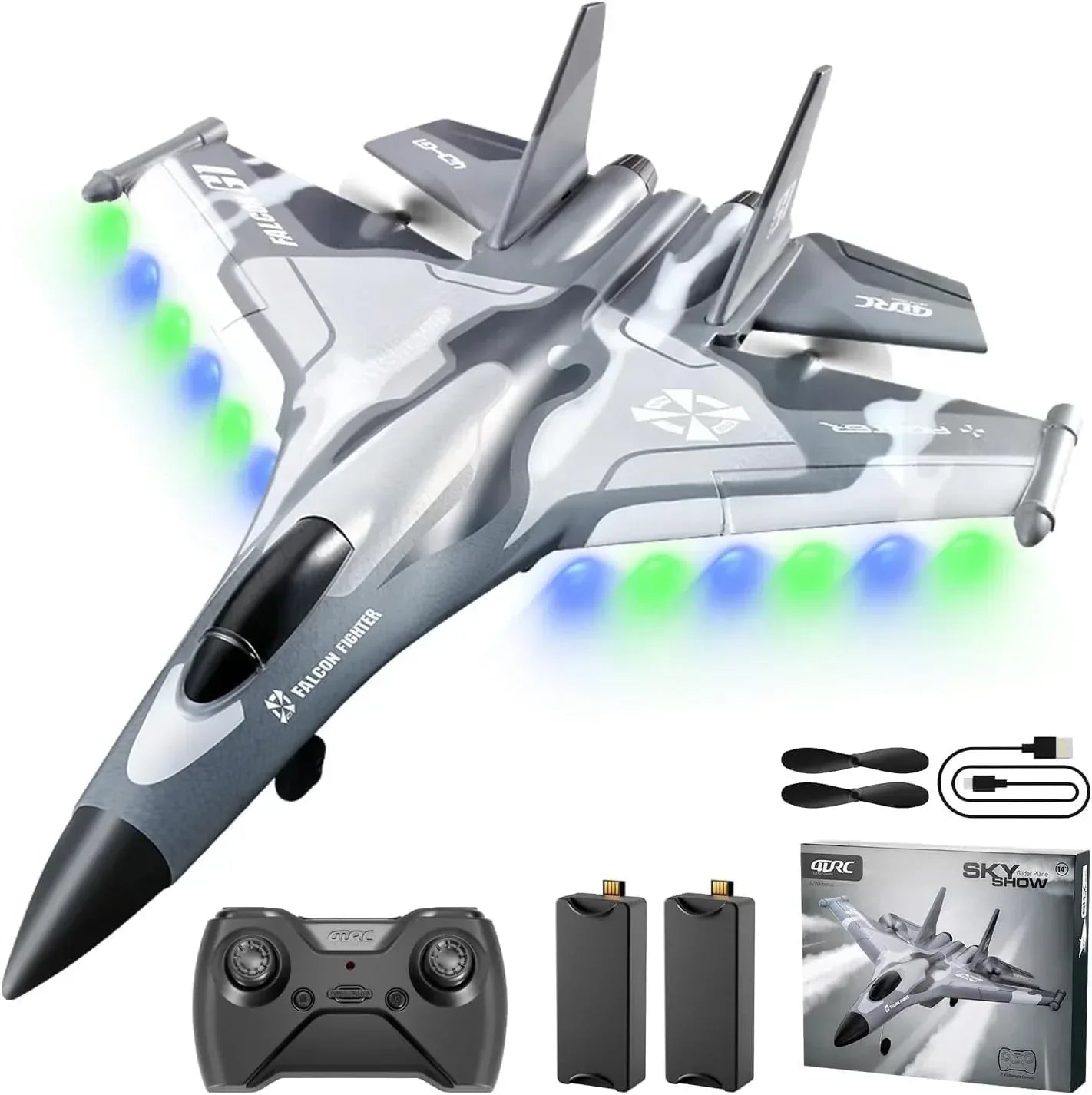 4DRC G1 RC Plane with 2 Take-off Modes, 2 Batteries and Light, 2.4GHz ...