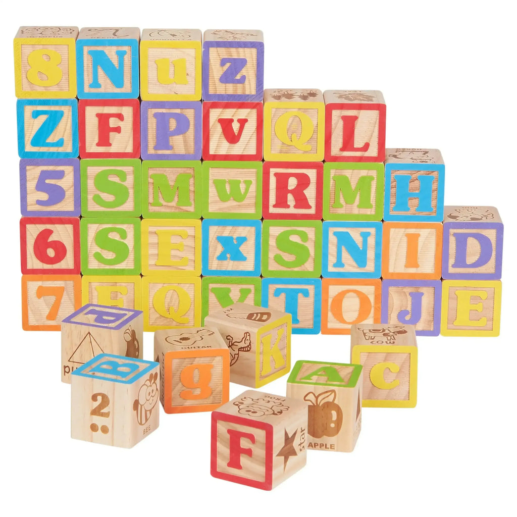 Spark Create Imagine ABC Wooden Blocks, 40 Pieces, Baby and Toddler To ...