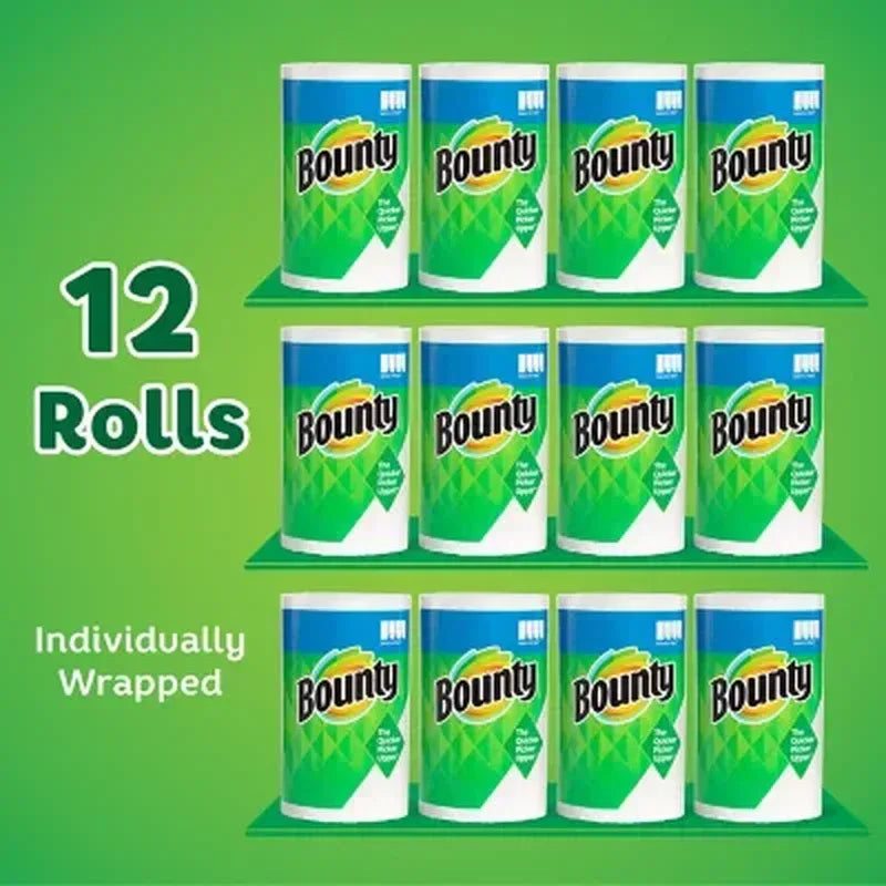 Bounty Select-A-Size Paper Towels, White (105 Sheets/Roll, 12 Rolls ...