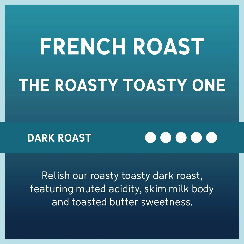 Caribou Coffee French Roast Premium Dark Roast Ground Coffee, Arabica ...