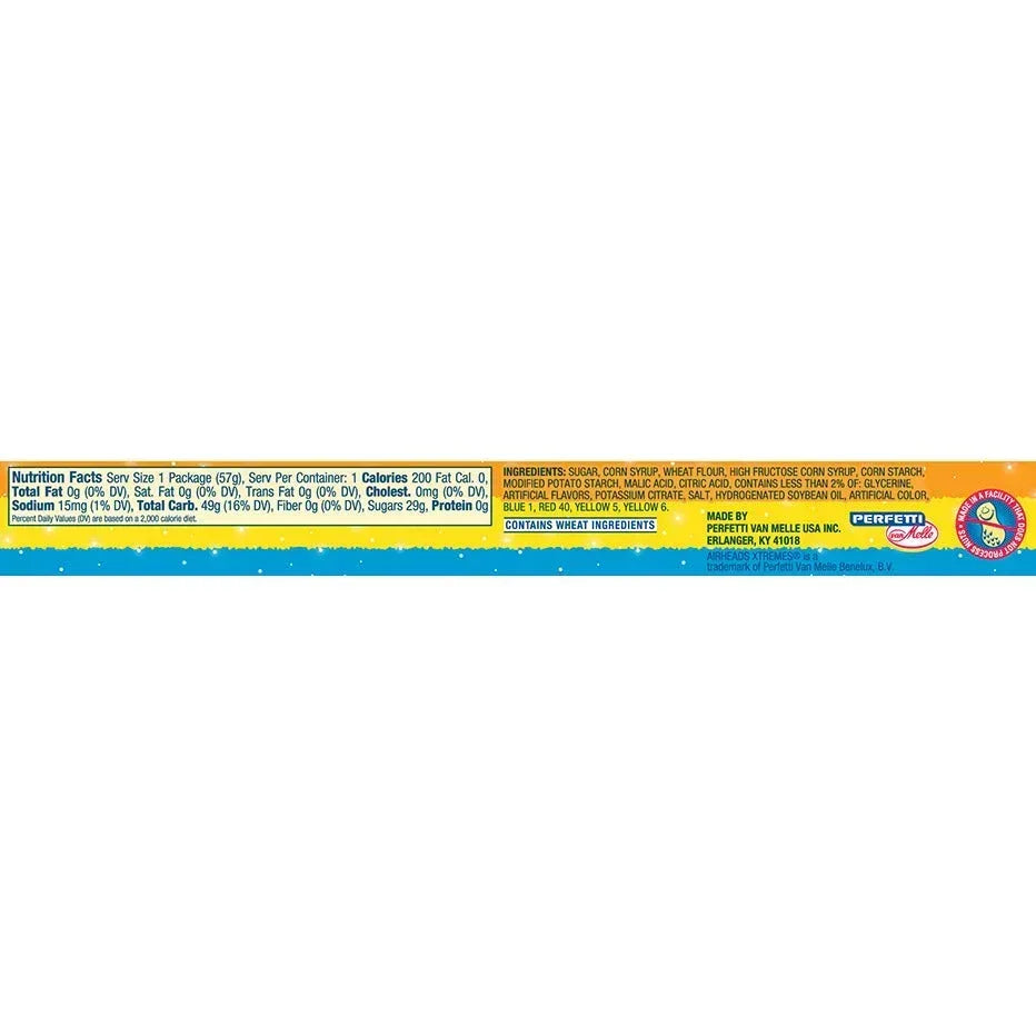 Airheads Xtremes Sweetly Sour Belts, Rainbow Berry, 2 oz, 18-count ...
