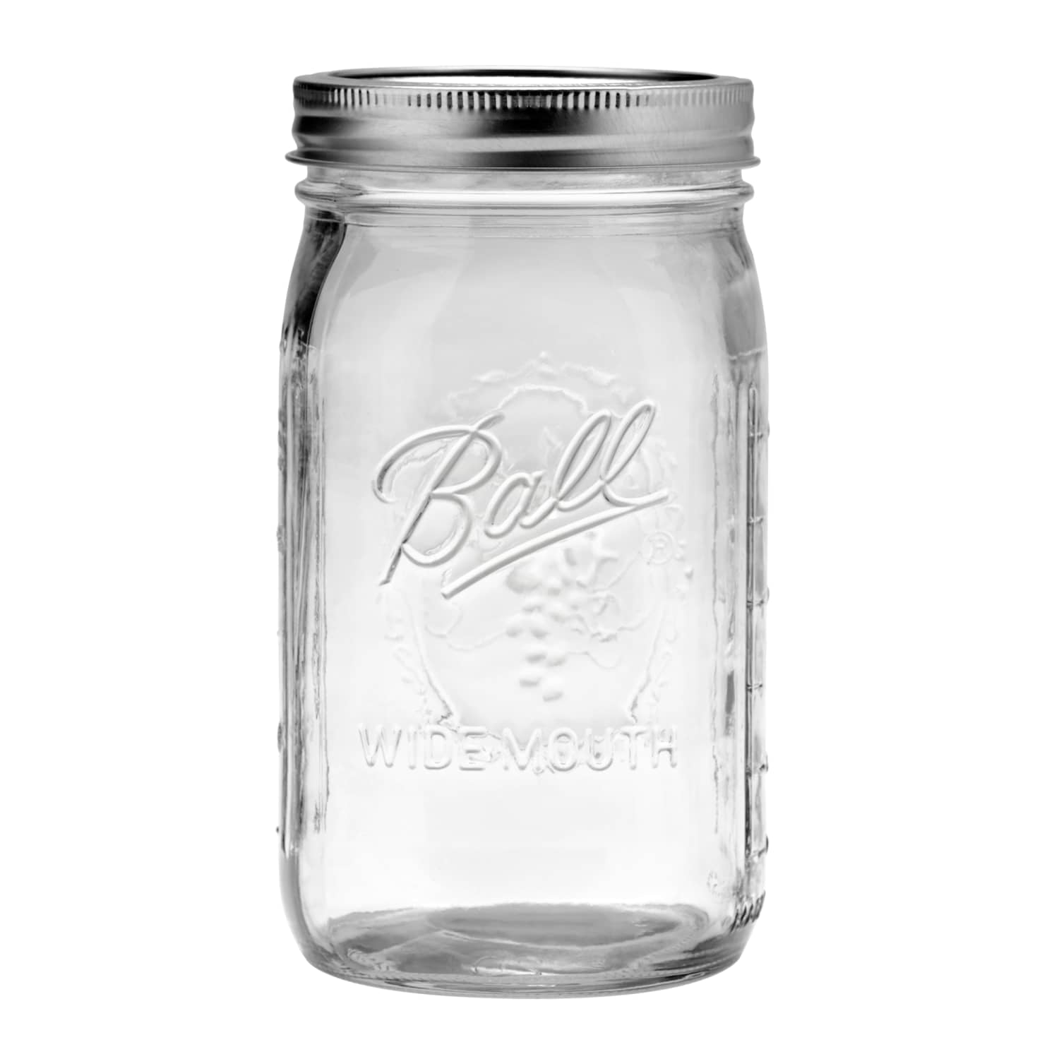 Ball Glass Mason Jar with Lid & Band, Wide Mouth, 32 oz, Single Jar, 1 ...