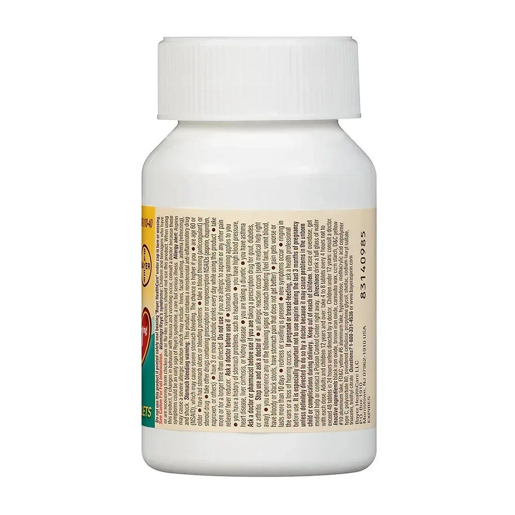 Bayer Aspirin Regimen 81mg Low-Dose Enteric-Coated Tablets, 400 ct ...