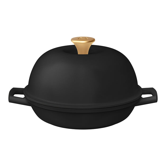 Beautiful Enameled Cast Iron Bread Oven, 10 inch, Round, Black Sesame ...