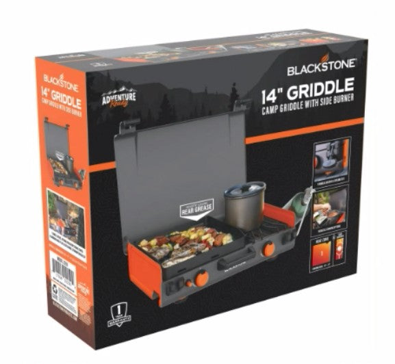 Blackstone Adventure Ready 14” Propane Camping Griddle with Side Burne ...