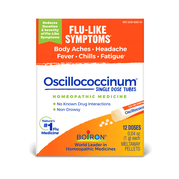 Boiron Oscillococcinum Homeopathic Medicine for Flu-Like Symptoms, 12 ...