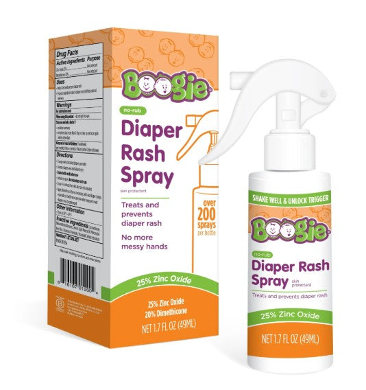 Boogie No-Rub Liquid Diaper Rash Spray with Zinc Oxide, 1.7 fl oz ...