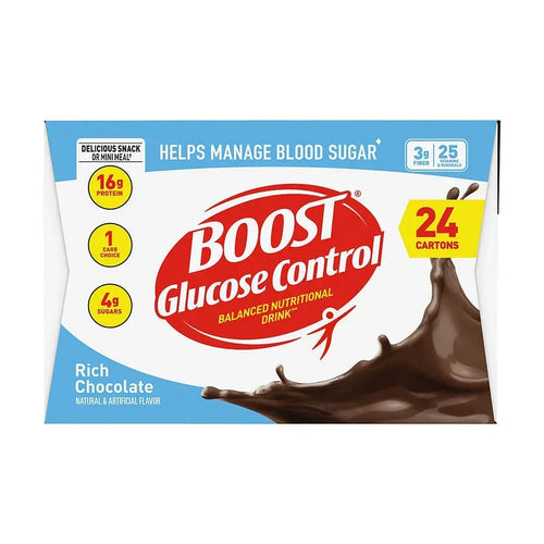 Boost Glucose Control Rich Chocolate Nutritional Shake, 24 ct./8 fl. o ...