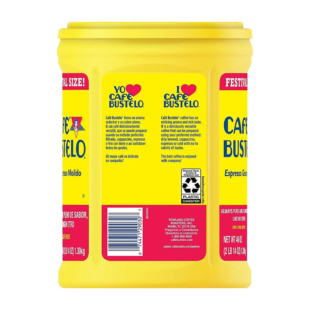 Cafe Bustelo Espresso Dark Roast Coffee, Festival Size Ground Coffee C ...