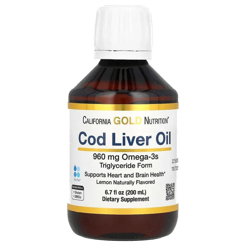 California Gold Nutrition, Cod Liver Oil with Omega-3 Fatty Acids, EPA ...