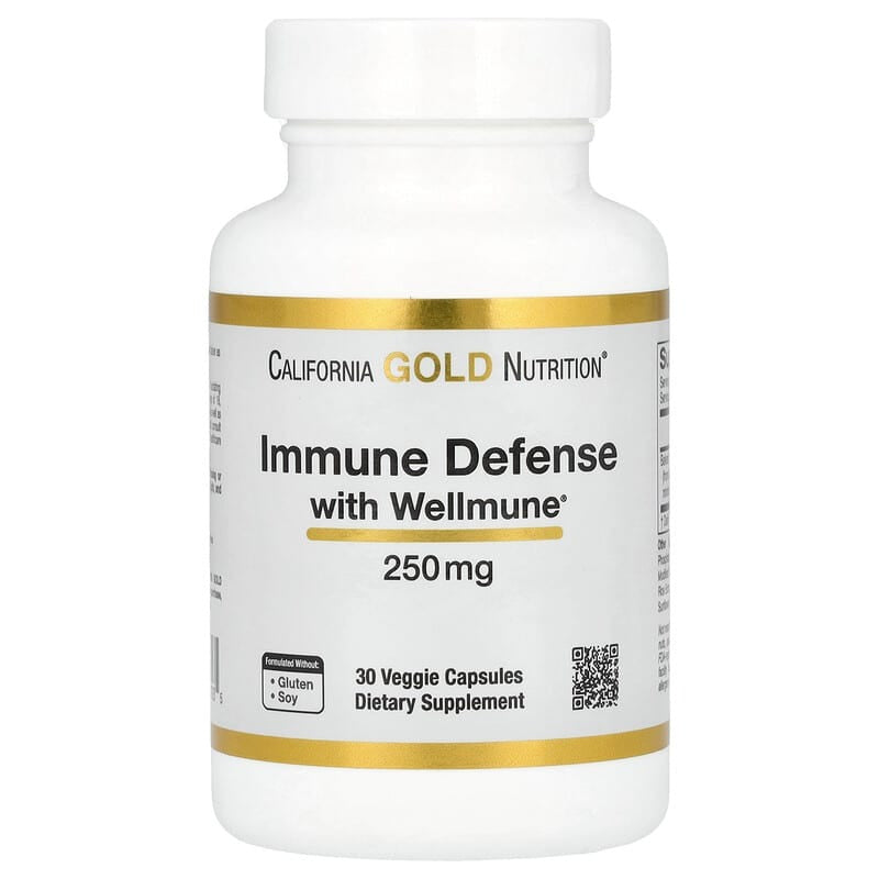 California Gold Nutrition, Immune Defense with Wellmune®, Beta-Glucan ...