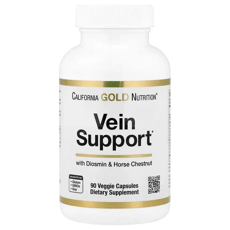 California Gold Nutrition, Vein Support with Diosmin, Butcher's Broom ...