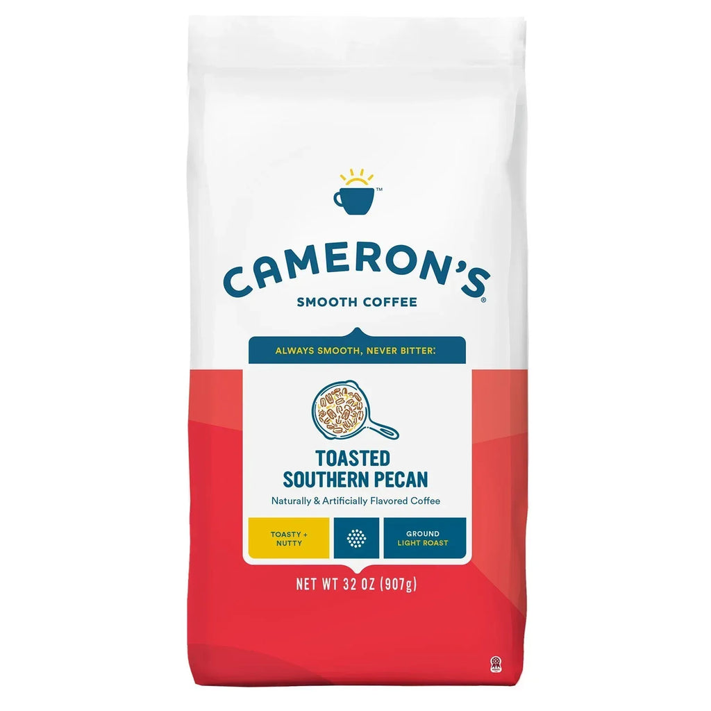 Cameron's Light Roast Ground Coffee, Toasted Southern Pecan 32 oz ...