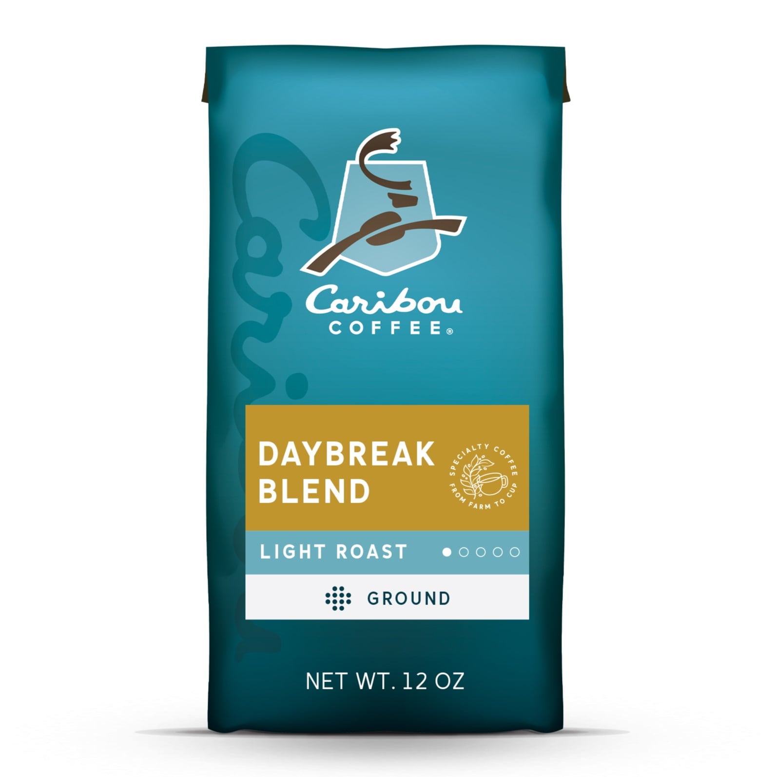 Caribou Coffee Daybreak Blend Premium Light Roast Ground Coffee, Arabi ...
