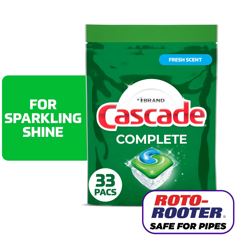 Cascade Complete Dishwasher Pods, Dishwasher Detergent, Dish Detergent ...