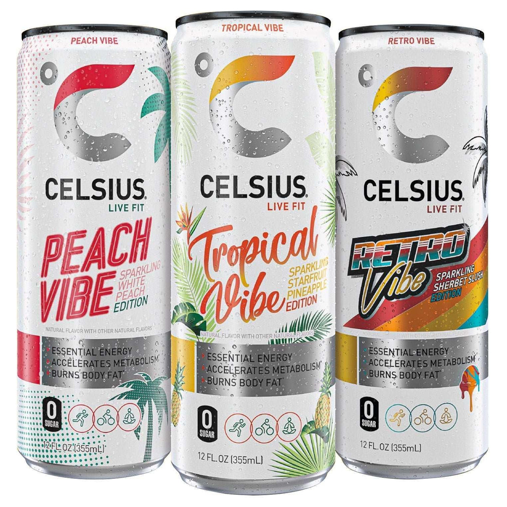 Celsius Sparkling Energy Drink, Variety Pack, 12 fl oz, 18-count ...