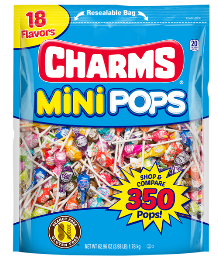 Charms Mini Pops, Assorted Flavors, 350-count– Brands For Less USA