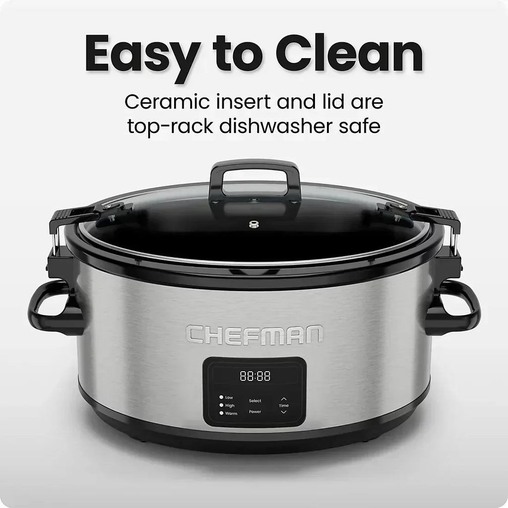 Chefman 7-Qt. Programmable Slow Cooker with Locking Lid– Brands For ...