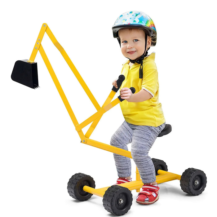 Costway Heavy Duty Kid Ride-on Sand Digger Digging Scooper Excavator f ...