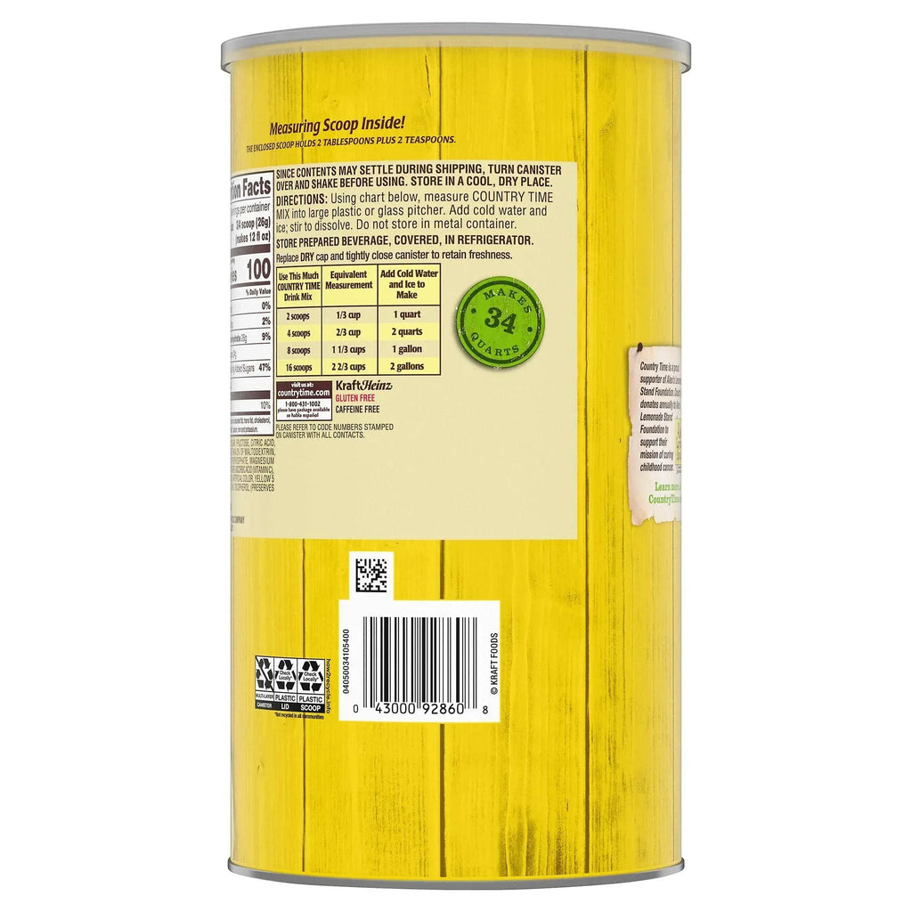 Country Time, Drink Mix, Lemonade, 82.5 oz– Brands For Less USA