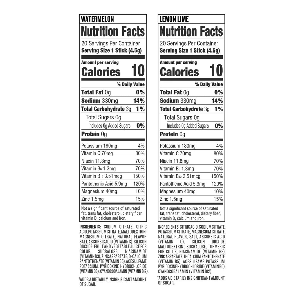 DripDrop Hydration Zero Sugar Electrolytes, 40 Individual Sticks in Re ...