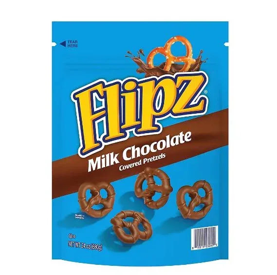 Flipz Milk Chocolate Covered Pretzels 24oz– Brands For Less USA
