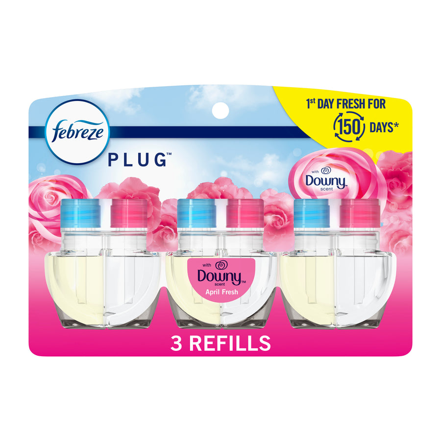Febreze Plug In Air Freshener, Odor-Fighting Scented Oil Refill, Downy ...
