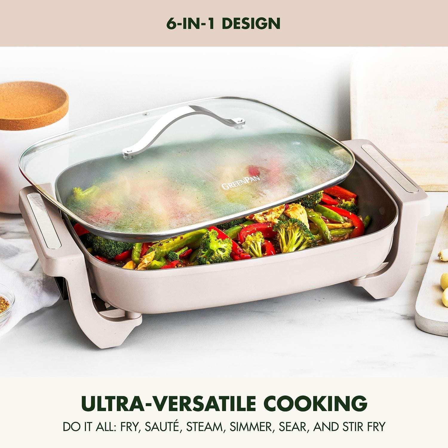 GreenPan Advanced 7-Quart Electric Ceramic Nonstick Skillet– Brands For ...