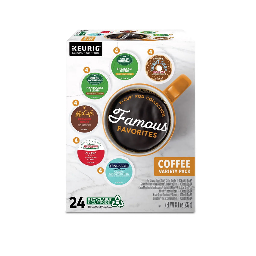 Keurig, Famous Favorites Variety Pack Medium Roast K-Cup Coffee Pods ...