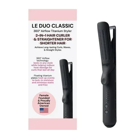 L'ange Hair Le Duo 360 Airflow Styler, Titanium Flat Iron Hair Straigh ...